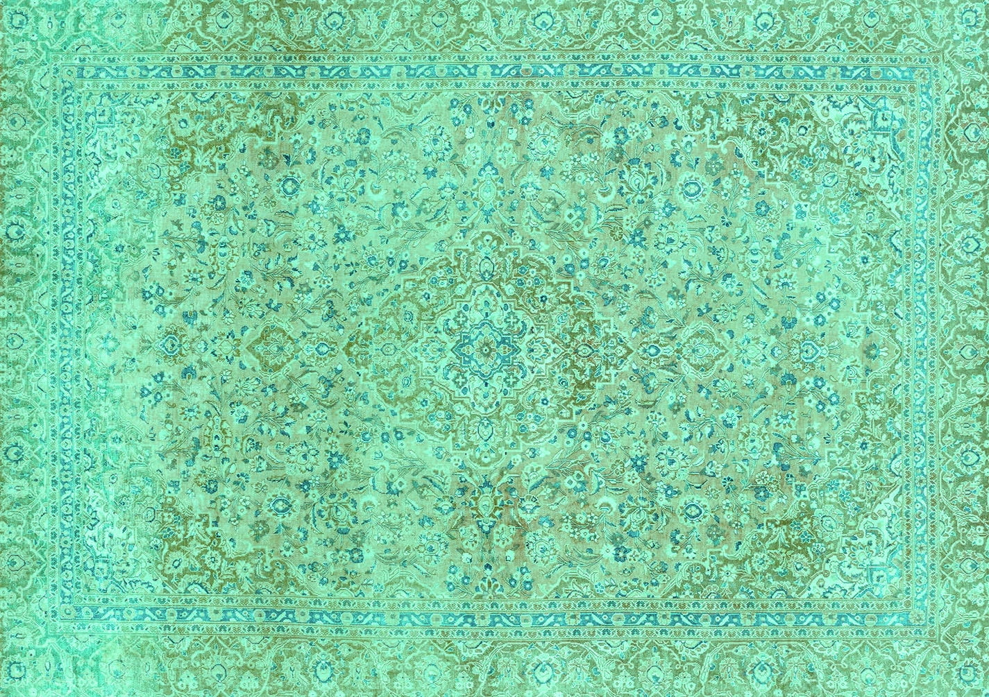 Ahgly Company Indoor Rectangle Abstract Turquoise Blue Modern Area Rugs ...
