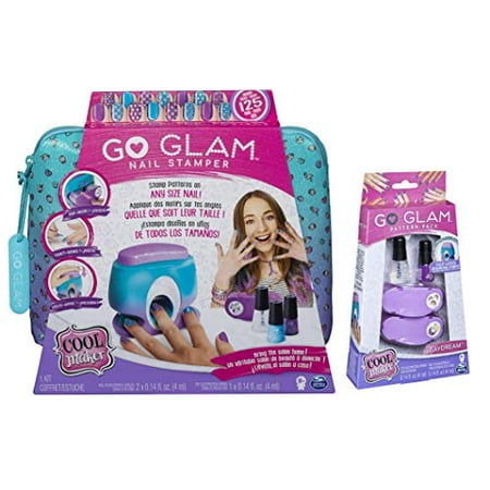 Go Glam Cool Maker Nail Stamper and Daydream Pattern Pack Refill, 7 ...