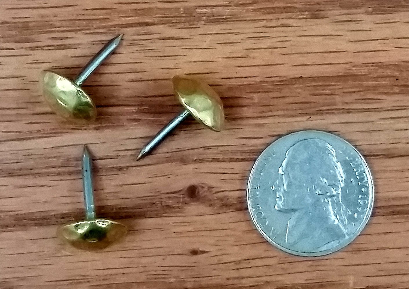 Small Clavos 7/16" Dia., with Hammered-Pitted Look, Solid Brass Head ...