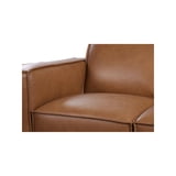 Porter Designs Carina Top Grain Leather Sofa - Brown - Walmart.com