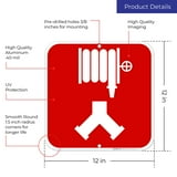 Fire Department Standpipe Connection Sign, 12x12 Aluminum - Walmart.com