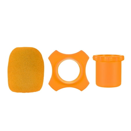 Wireless Microphone Protective Kit Orange Anti-rolling Holder Foam Mic ...