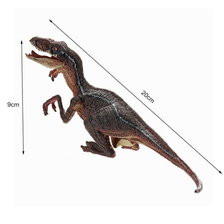 Jurassic Velociraptor Realistic Raptor Dinosaur Toy Movable Jaw Kids ...