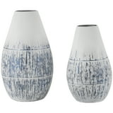 DecMode Metal Vase - Brushed Blue Iron Vases - 12, 10H - Walmart.com