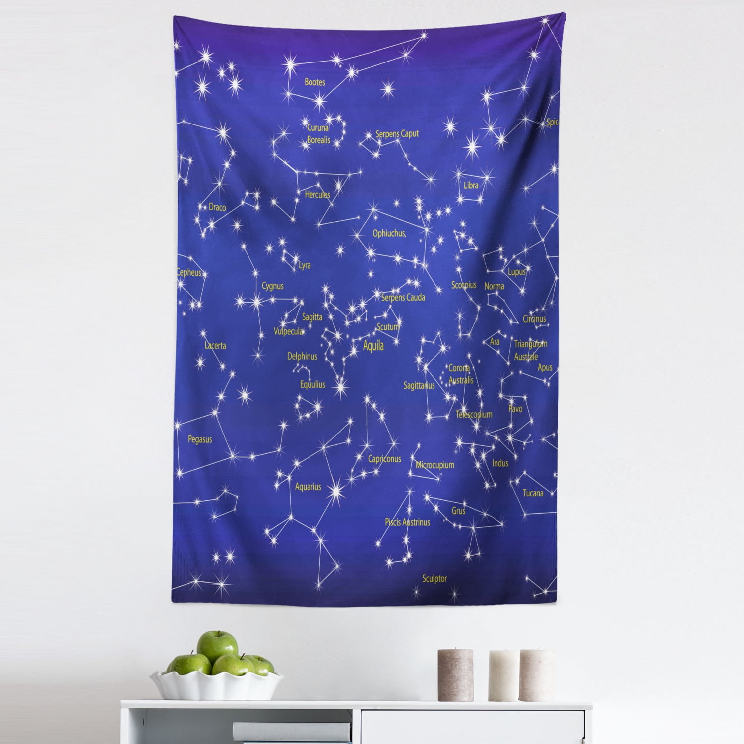 Constellation Tapestry, Astronomy Science Names of Stars Zodiac Signs ...