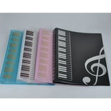 Mobutofu Sheet Music Storage Folder 2Pcs Black Plastic For Music Notes ...