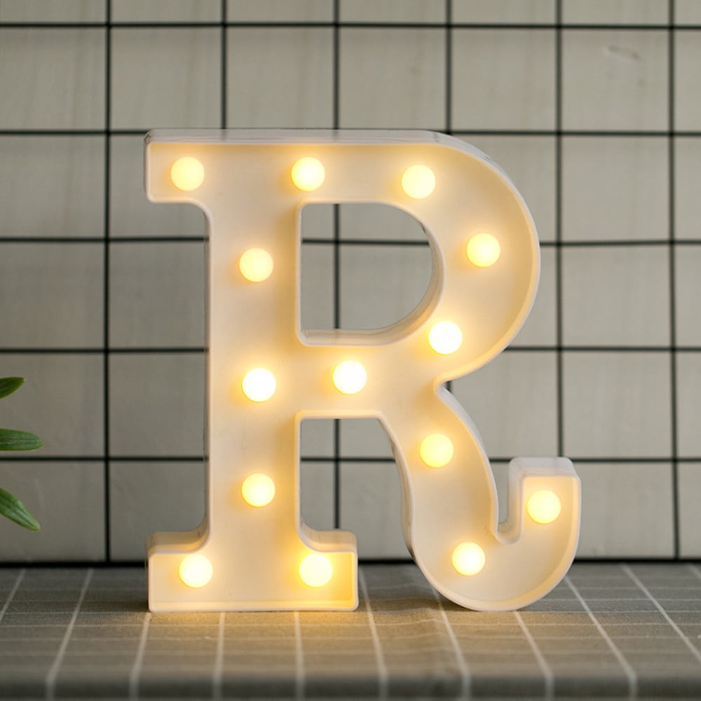 Letrero de letras de pie con luz Led del alfabeto con lámpara de noche ...