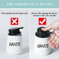Ceramic Hands and Dishes Dispenser Set, Easy-to-Press Pump, 12oz (White ...