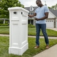 Step2 Atherton Reserve White Lockable Package Storage Mailbox, Plastic ...