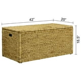 eHemco Heavy-duty Water Hyacinth Wicker Storage Trunk with Metal Frame ...