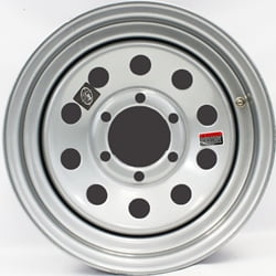 16" x 6" Silver Modular Trailer Wheel 6-5.5" Bolt Circle - Walmart.com