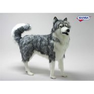 Hansa Life Size Husky Dog Plush Toy - Walmart.com