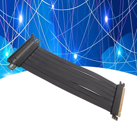 PCIe 3.0 Extension Cable, EMI Shielded Flexible PCIe 3.0 X16 Riser ...