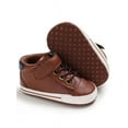 Infant Baby Boys Solid Color PU Sneakers Shoes - Walmart.com
