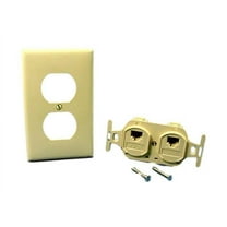 Leviton Ivory Phone Jack Wallplate Decora 40949-ID - Walmart.com