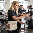 Brown Kitchen Restaurant Half Waist Apron, Linen Texture Modern ...