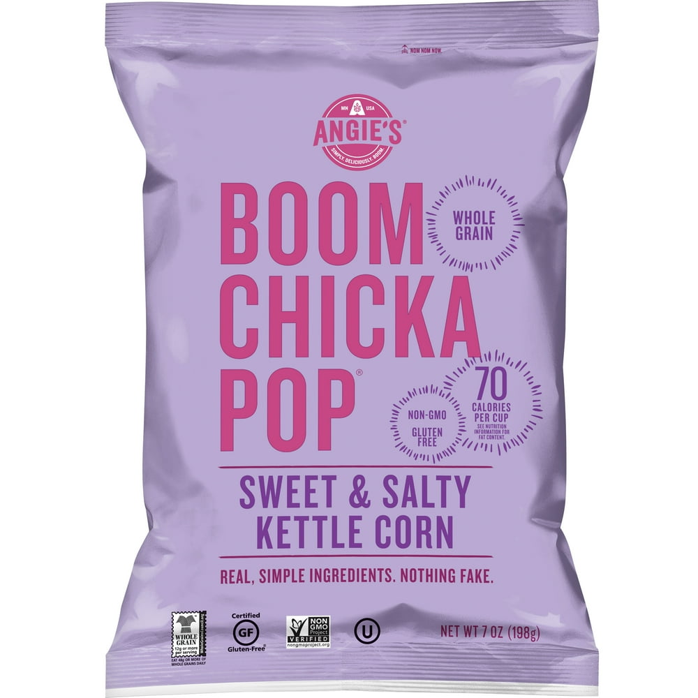 Angies Boomchickapop Sweet And Salty Kettle Corn Popcorn Pre Popped Popcorn Bag 7 Oz Walmart