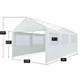 King Canopy 10' x 20' Carport Canopy Sidewall Kit w/ Bug Screen Windows ...