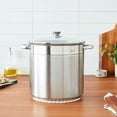McSunley Stockpot with Encapsulated Bottom Base, 16 Qt, Stainless Steel ...