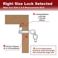 1 1/8" Pack of 6 Locks & 6 Key Alike RV Storage Door Lock for Camper ...