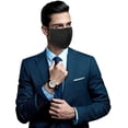 Black Mask, Fashion Protective, Unisex Black Dust Cotton, Washable ...