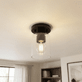 DYMOND Industrial Semi-Flush Mount Ceiling Light with E26 Base ...