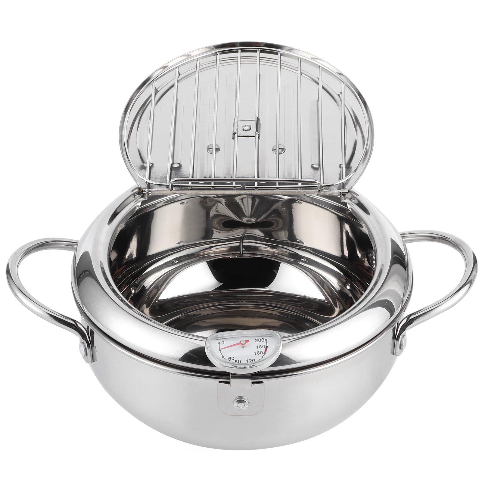 Spptty Fryer Pot, Japanese Style Mini Stainless Steel Frying Pot with ...