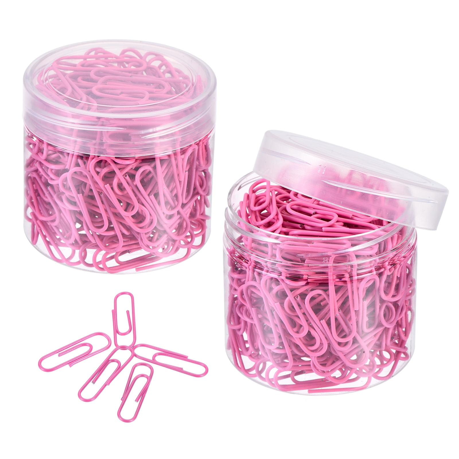 Uxcell Paper Clips 1.1 Inch Vinyl Coated with Box for Office Home Pink ...