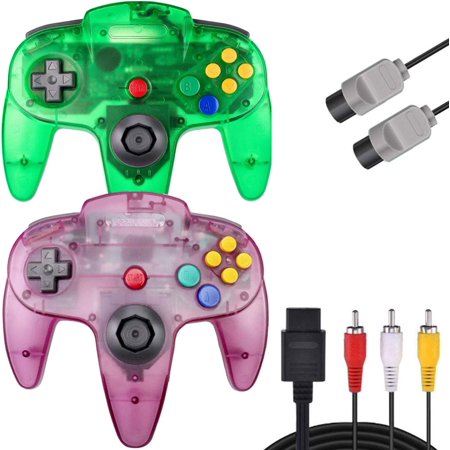 N64 Controller, ATTOE 2 Pack Classic Wired N64 Gamepad Upgraded ...