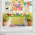 D Easter Background Cloth With Egg And Bunny Designs Party Decor Photo ...