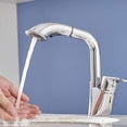 Basin Mixer Tap with Pull Out Spray Bathroom Taps Brass Hot and Cold ...