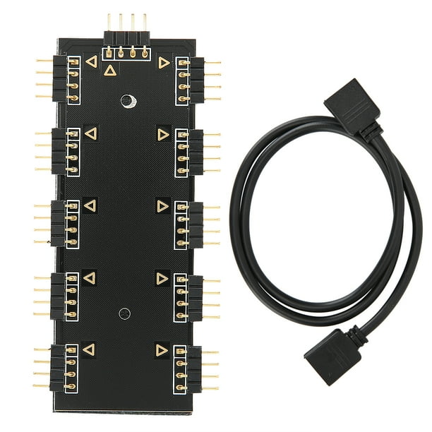 CPU Cooling HUB Controller,RGB Hub Controller 1‑10 CPURGB Hub ...