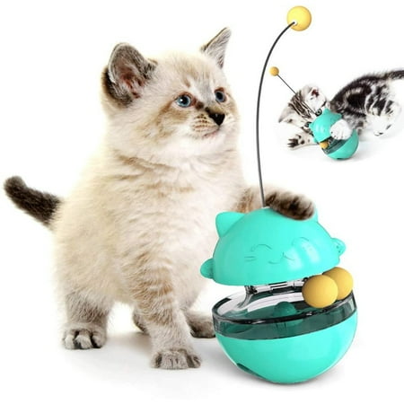 Cat Food Dispenser Treat Toys, Interactive Treat Dispensing Slow Feeder ...