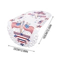 Cadancy 4th of July Patriotic Table Runner Embroidered Tablecloth ...