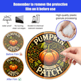 Acrylic Round Hanging Ornament, Vintage Pumpkin Patch Design Wall Art ...
