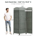 Jostyle 4 Panel Portable Room Divider Privacy Screen Freestanding ...