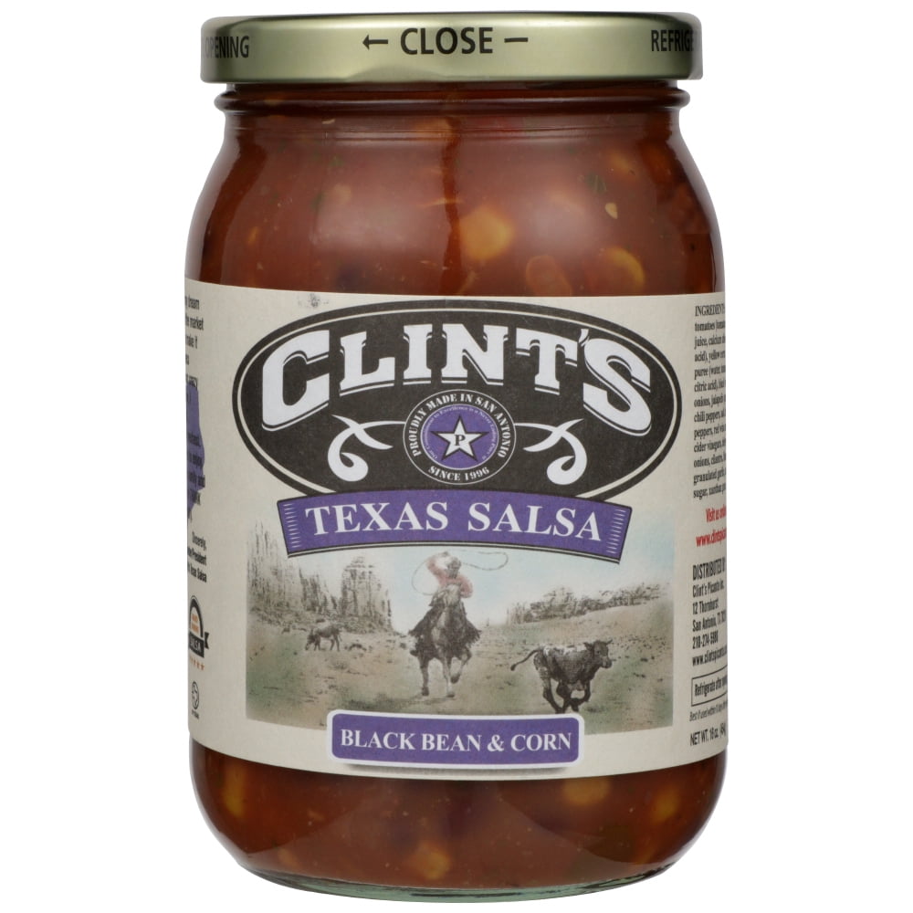 Clints Black Bean And Corn Texas Salsa, 16 Oz - Walmart.com - Walmart.com