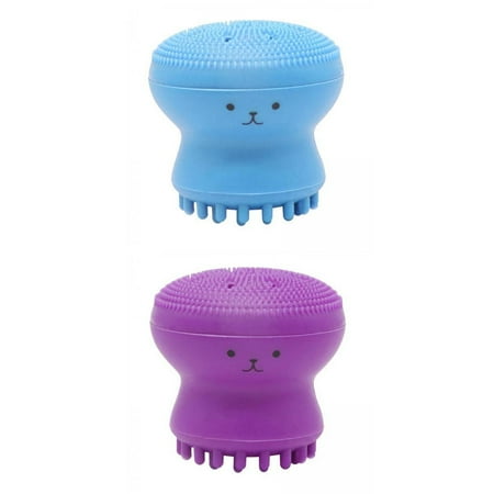 2 Pack Silicone Facial Cleansing Brush Face ber Exfoliating Massage ...