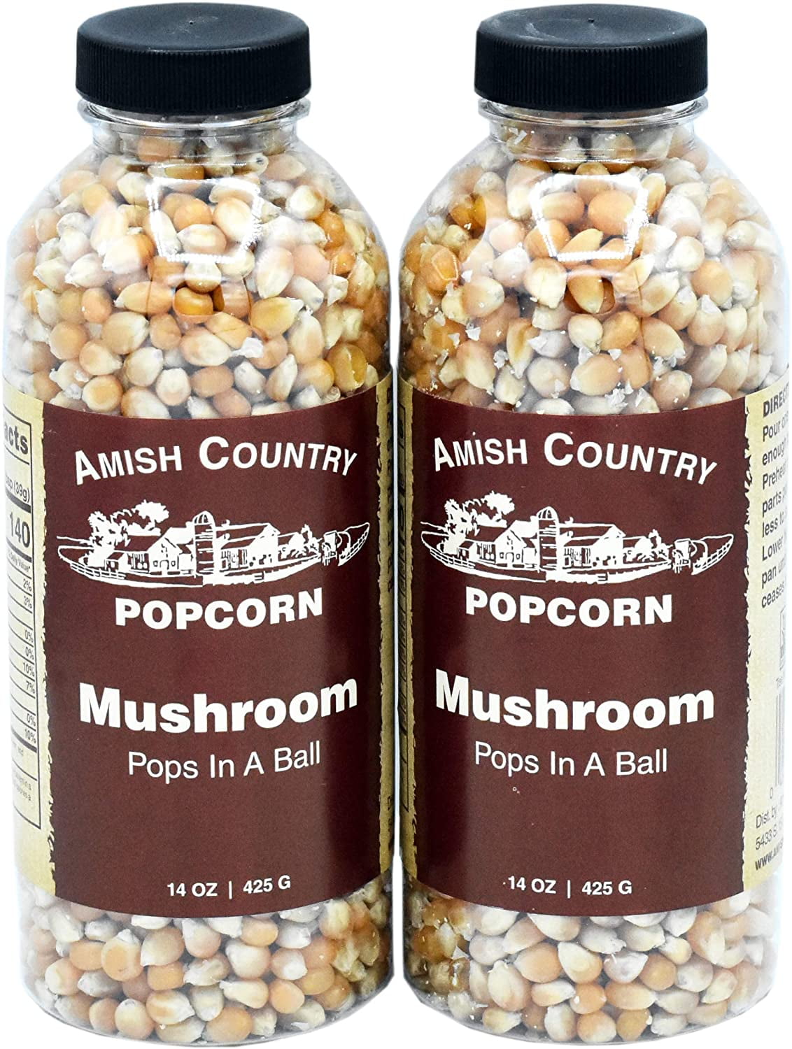 Amish Country Popcorn | 2 - 14 oz Bottles | Mushroom Popcorn Kernels ...