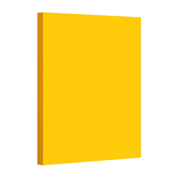 Bright Color Card Stock Paper, 65lb. 8.5 X 11 Inches - 50 Sheets -Gold ...