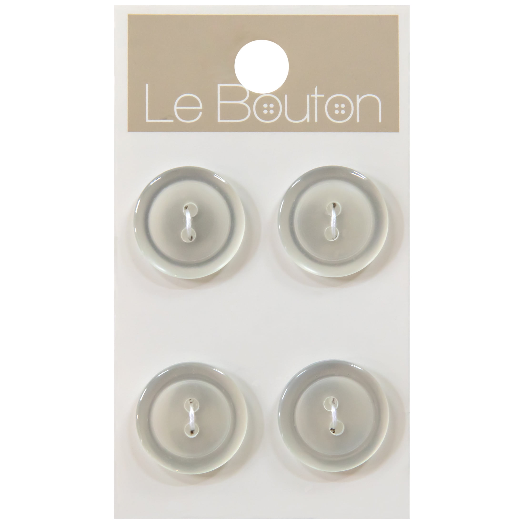 Le Bouton White Pearlized 3/4" Round 2-Hole Buttons, 4 Pieces - Walmart.com