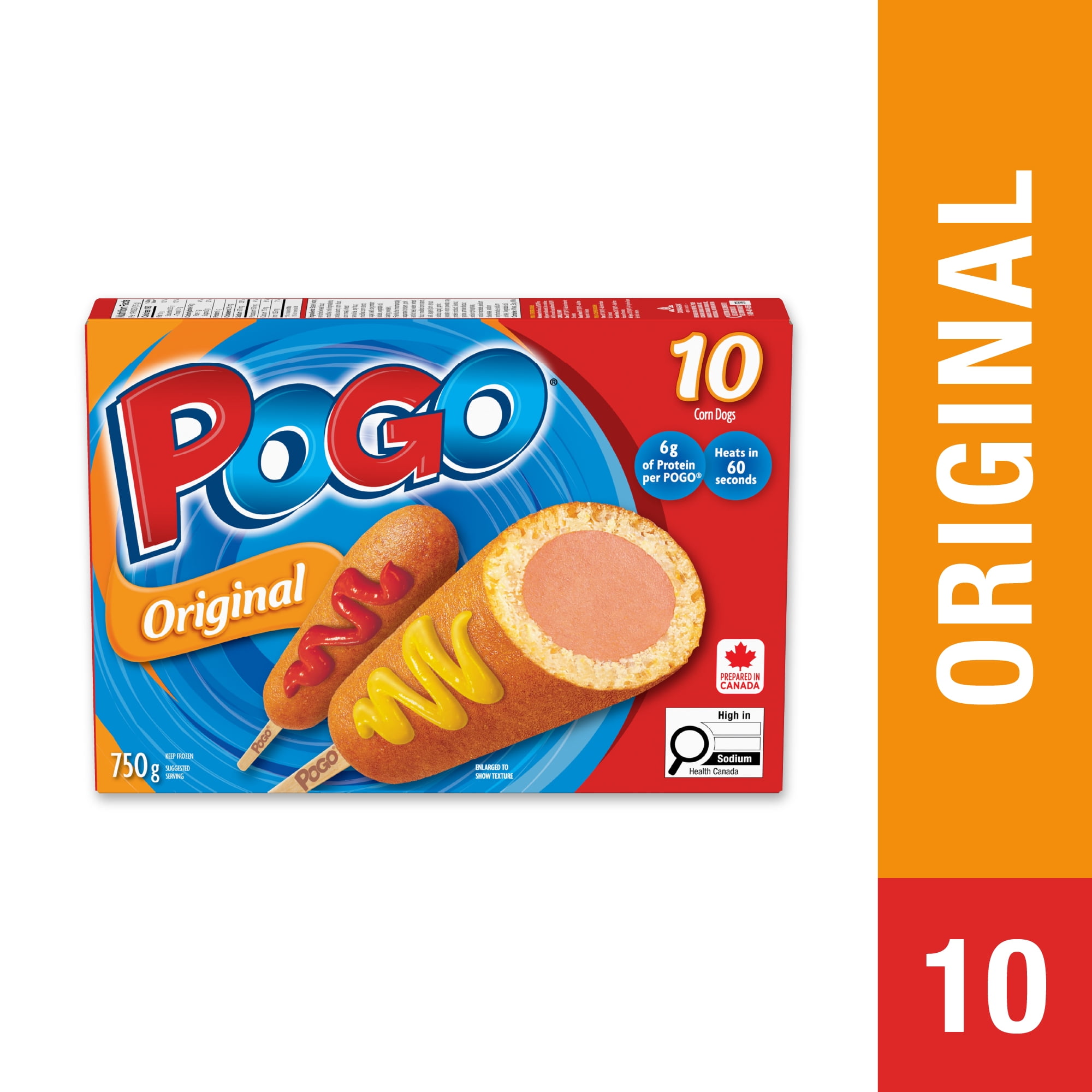 POGO® Original Corn Dogs, Cooked Battered Wiener on a Stick, Frozen Box ...