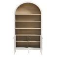 Modway Nolan 74" Tall Arched Storage Display Cabinet Bookshelf in Ivory ...