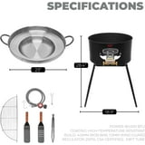 Barton 23" Concave Comal Set With 80,000BTU Propane Stove, Stainless ...