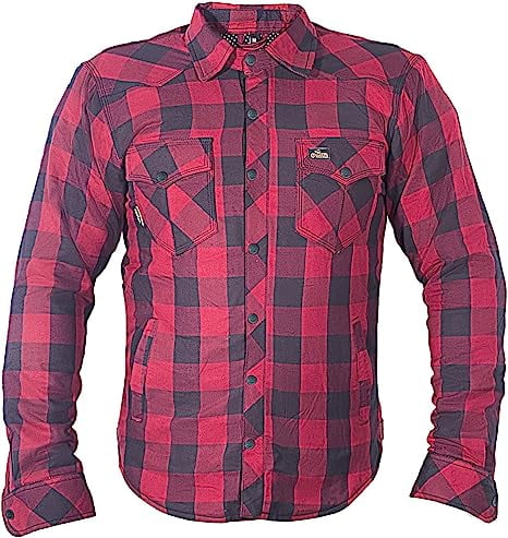 EndoGear Motorcycle Flannel Riding Shirt with Armors Built with Kevlar ...