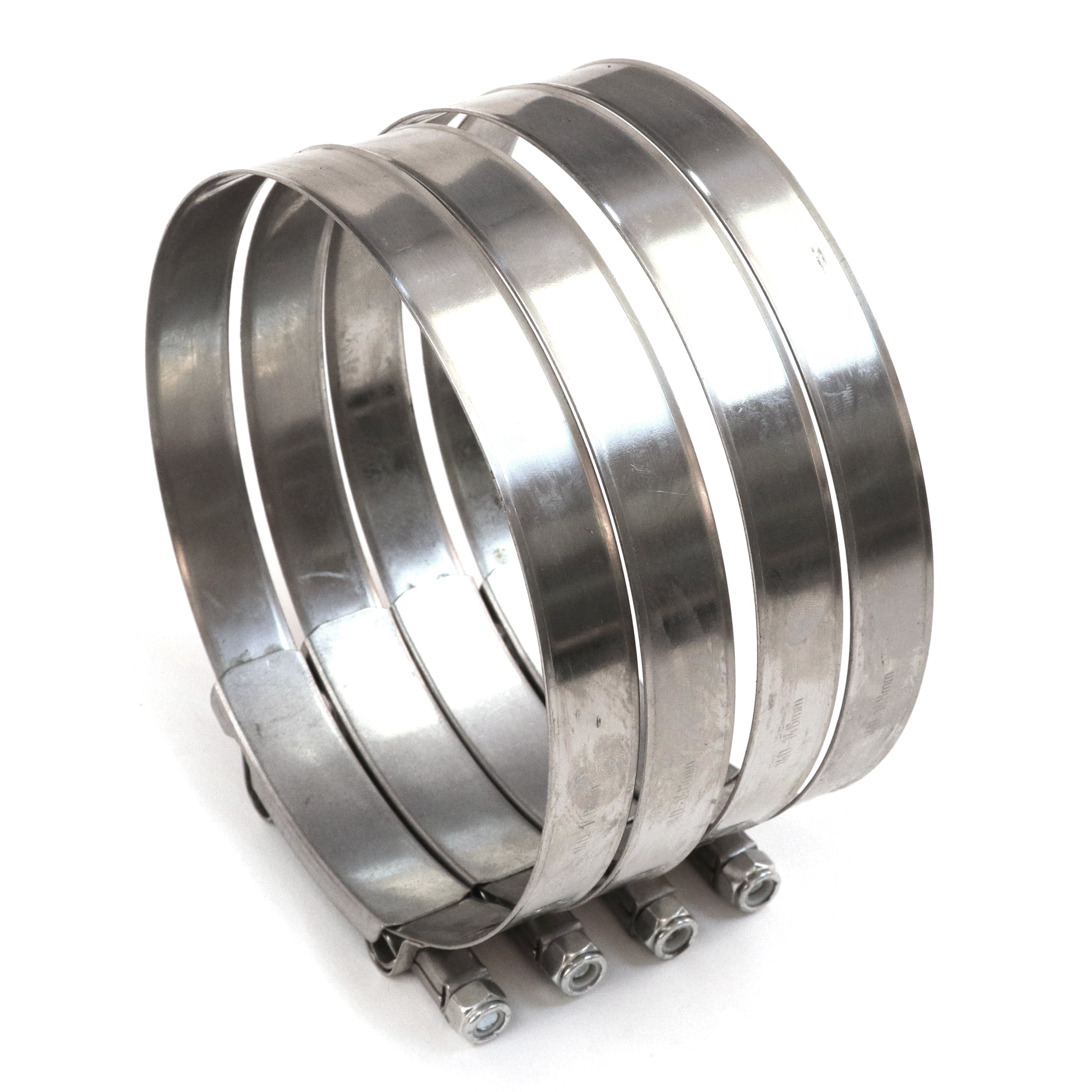 4 Red Hound Auto Premium 304 Stainless Steel T-Bolt Turbo Silicone Hose ...