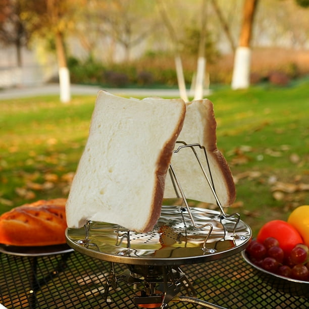 Camp Stove Toaster Camping Toaster Rack Stainless Steel 4 Piece Type ...