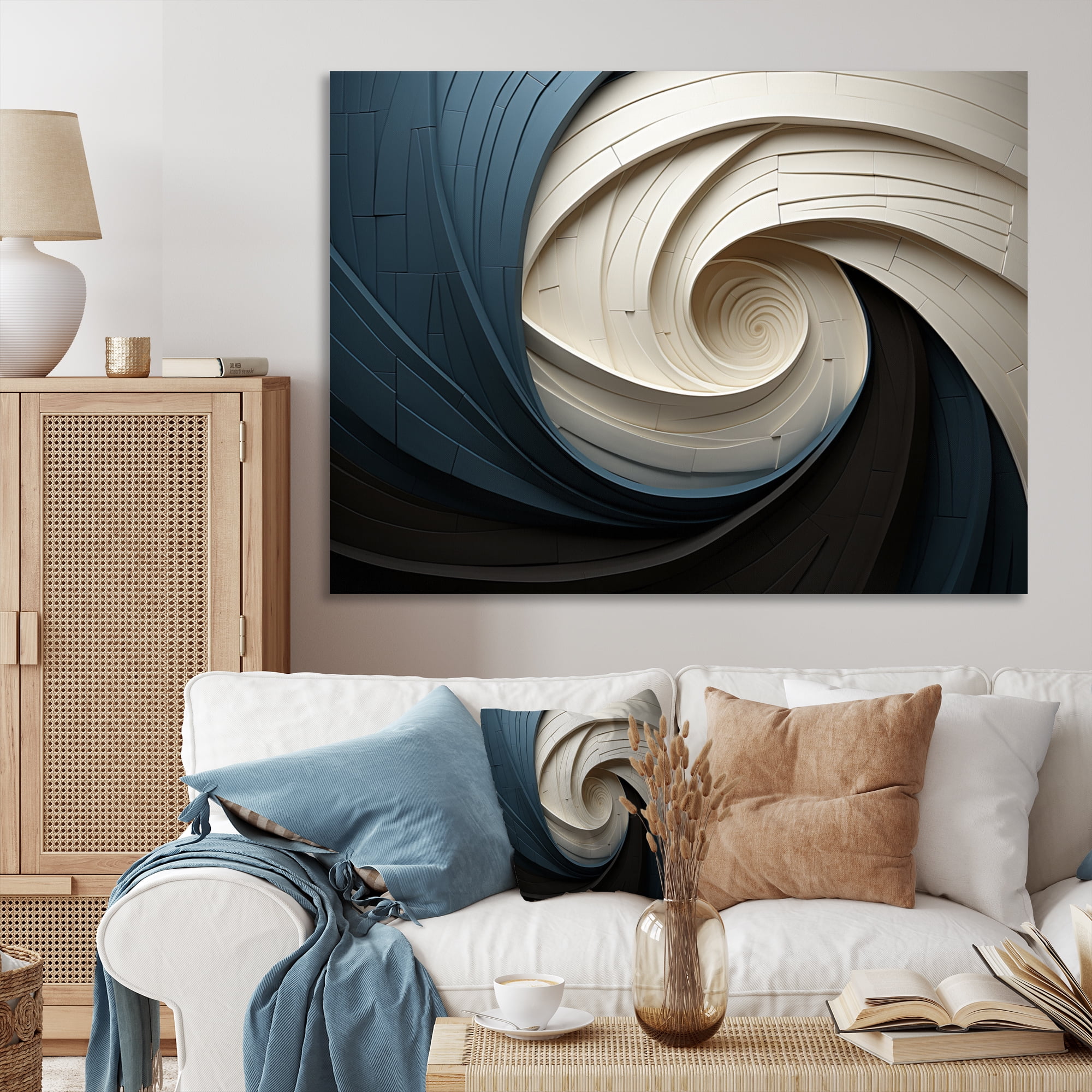 Click here for Designart Abstract Spirals Wall Art  Geometric Vor... prices