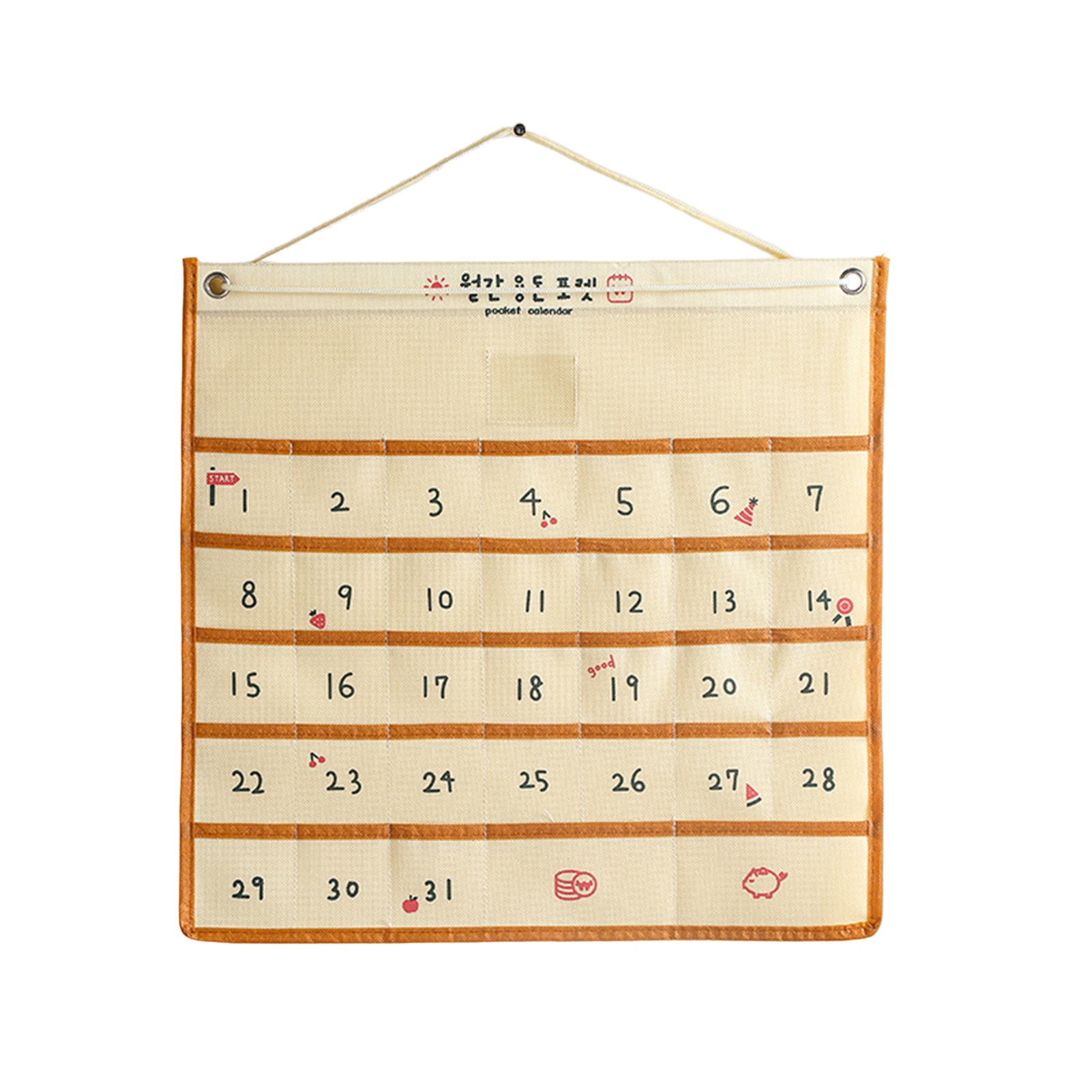 Warkul Calender Storage Bag Large Capacity Days Mark Multi Grids ...