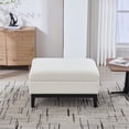 34-Inch Large Square Multi-Function Storage Ottoman, Minimalist Warm ...